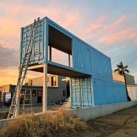 China Shop Mall Bar Container House Two-story 40HC Prefabricated Steel Container Retail Store Modular Business Kiosk Bar for sale
