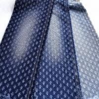 China Flower Design Crochet  Jacquard Denim Fabric TWILL style Non Elastic Denim 11.3oz for lady clothes or jeans for sale