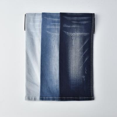 China Shrink-resisitant COTTON POLYESTER SPANDEX DENIM FABRIC QY023 9.6 oz for sale