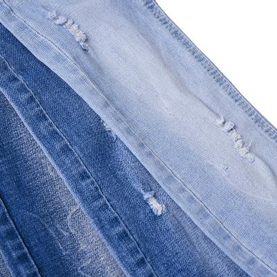 China Twill Cotton Polyester Spandex Denim Fabric QY039-4 8.7Oz For Garment for sale