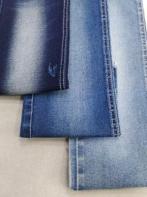 China 9.7oz Weak Stretch  Cotton Polyester Dark Indigo Denim Fabric 10*16/70 construction for jeans for sale