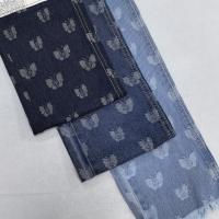 China Autumn Winter Heavyweight Denim Fabric Casual Jacket Bow Jacquard Washed Design Stand Collar Boys Twill Washed 's Design for sale