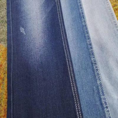 China 170cm Width Woven Stretch Blue Denim Fabric 8.2oz Durable and Stylish for sale