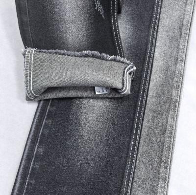 China 180cm Stretch Black Denim Fabric Heavy Weight 12.5 Oz JSD3242B 68% Cotton 27% Polyester 3% Rayon 2% Spandex for sale