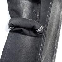 China Denim Jeans Material Super Soft Stretch Dual-core Right Twill Black Denim Fabric 10 oz JSD3078A Jeans Clothing Fabric for sale