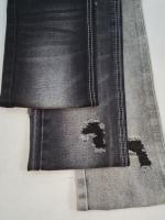 China 13OZ Heavy Weight Super-Soft Cotton Polyester BLACK/BLACK Denim Fabric  For Jeans for sale