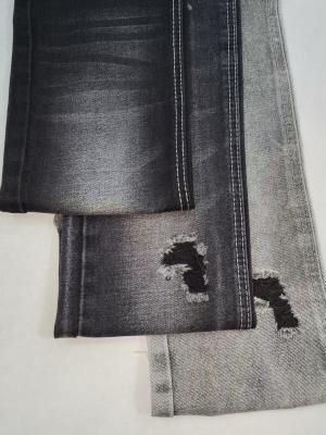 China 13OZ Heavy Weight Super-Soft Cotton Polyester BLACK/BLACK Denim Fabric  For Jeans for sale