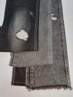 China 62%Cotton Non Elastic Denim Fabric BLACK/WHITE With 10x7 Construction For Jeans for sale