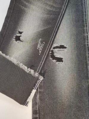 China 11.3oz Heavyweight BLACK/BLACK Denim Fabric With 10x7 Construction For Jeans for sale
