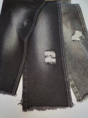 China Non Elastic Cotton Polyester Denim Fabric 68%COTTON TWILL Style BLACK/BLACK  For Lady Jeans for sale
