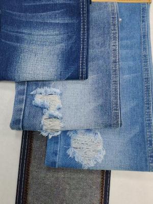 China 9.6oz Dark Indigo 65%Cotton Denim Fabric With 10*10 Construction for jeans for sale
