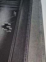 China Woven 75%COTTON Non-Stretch Denim Fabric BLACK/BLACK  Twill Style For Jeans for sale