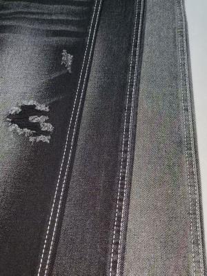 China Woven 75%COTTON Non-Stretch Denim Fabric BLACK/BLACK  Twill Style For Jeans for sale