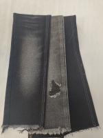 China 64.2%Cotton 14.2oz Cotton Polyester  Recovered Fiber Black 180cm Denim fabric 6x6 A606A for sale