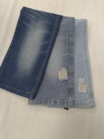 China 10.7oz Breathable Cotton Viscose Polyester Dark Indigo 180cm Non stretch Denim fabric 10x7 JSD3075-1 for sale