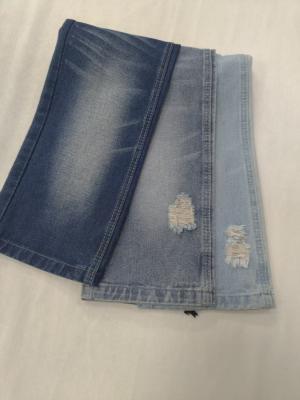 China 10.7oz Breathable Cotton Viscose Polyester Dark Indigo 180cm Non stretch Denim fabric 10x7 JSD3075-1 for sale