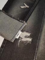 China 12.2OZ TWILL Style Denim Fabric BLACK/WHITE with 7*7 construction  For man Jeans for sale