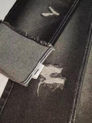 China 12.2OZ TWILL Style Denim Fabric BLACK/WHITE with 7*7 construction  For man Jeans for sale