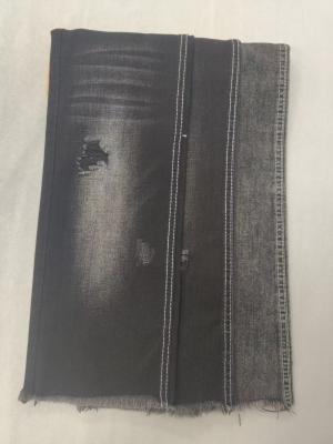 China 7.9oz No elastic Cotton Polyester BLACK/BLACK 180cm Denim fabric for wholesale Denim12+12*16 JSD3104A for sale