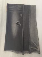 China Twill style No elastic 75.2%%Cotton Cotton Polyester Rayon BLACK/BLAC 180cm Denim fabric  10*7 JSD3135A-R for sale