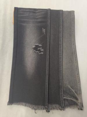 China Twill style No elastic 75.2%%Cotton Cotton Polyester Rayon BLACK/BLAC 180cm Denim fabric  10*7 JSD3135A-R for sale