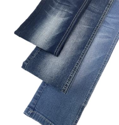 China Vertical Bamboo Yarn Stretch 65%Cotton Denim Fabric  10.5oz For Lady Jeans for sale