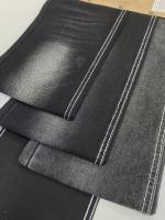 China 75% Cotton 25% Polyester Twill Denim Fabric 9.4oz BLACK/BLACK for denim pants for sale