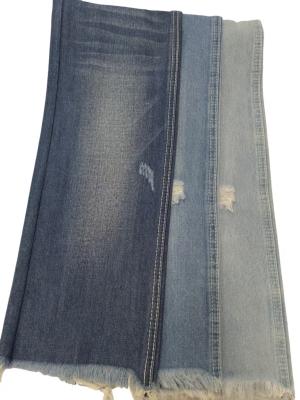 China High quality  No elastic Cotton Polyester Rayon DARK INDIGO Denim fabric  JSD3337-1 for fashion jeans for sale