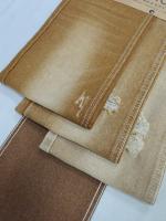 China KHAKI Color Right Twill Style Denim Fabric Woven With 10*7 Construction  For  Jeans for sale