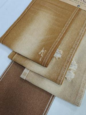 China KHAKI Color Right Twill Style Denim Fabric Woven With 10*7 Construction  For  Jeans for sale