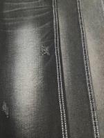 China 9.9oz Twill Style Weak Stretch Black/Black Denim Fabric With 180cm Full Width For Jeans for sale