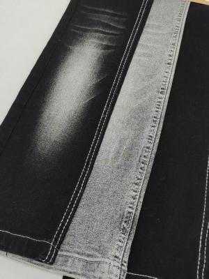 China Twill Style Super-Soft 8.4oz BLACK/BLACK Denim Fabric With 12*21/70OE Construction For Jeans for sale