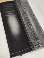 China BLACK/BLACK 75%Cotton High Spandex slub 9.4oz Denim Fabric 9.4oz for lady jeans for sale
