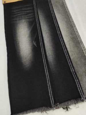 China 9.5oz High Stretch BLACK/BLACK Denim Fabric With 10*16/40+16/70 Construction For Jeans for sale