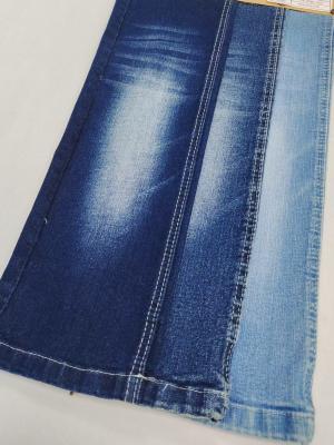 China 75%Cotton Vertical Bamboo Yarn Stretch 9.1oz Denim Fabric 10S For Lady Jeans for sale
