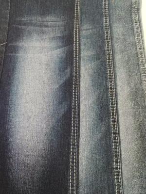 China 9oz Blue Gray 75%Cotton Vertical Bamboo Yarn Denim Fabric 10S For Jeans for sale