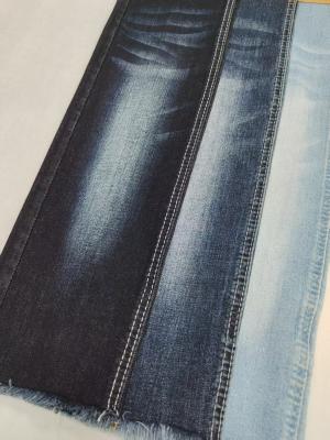 China Siro Yarn Cross Slub BLUE GRAY Color 75%Cotton Stretch Denim Fabric With 180cm Full Width For Jeans for sale