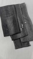 China OE plain weave 6.8oz BLACK/WHITE with full width 180cm  No Stretch Elastic Denim fabric  JSD3099B for wholesale for sale