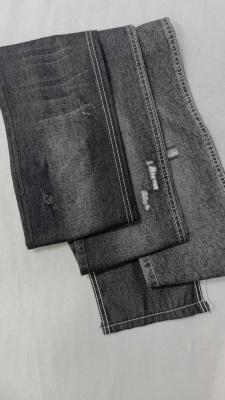 China OE plain weave 6.8oz BLACK/WHITE with full width 180cm  No Stretch Elastic Denim fabric  JSD3099B for wholesale for sale