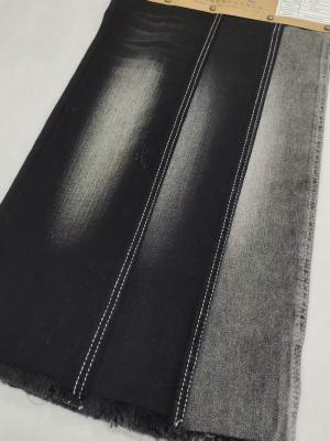 China Weak Stretch Dual-Core Siro Yarn Cross Slub  85%Cotton BLACKBLACK 10S Denim Fabric For Jeans Or Jacket for sale