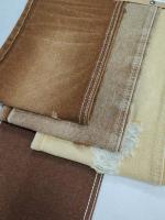 China 14oz Heavy Weight Dark Khaki Color Twill Style Denim Fabric 7*6 Construction Woven For Jeans for sale