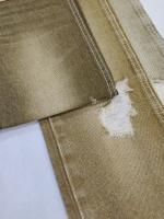 China 14oz Heavy Weight Light Green Color Twill Style Denim Fabric 7*6 Construction Woven For Winter Jeans for sale