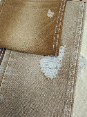 China Heavy Weight 12.6oz KHAKI Color Twill Style Denim Fabric With 7*7 Construction  For Man Jeans for sale