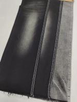 China 75%Cotton 8.3oz Middle Weight Twill Style BLACK/BLACK Stretch Denim Fabric 12S For Woman Jeans for sale
