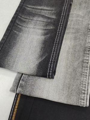 China 78%Cotton 11.8oz Heavy Weight Twill Style BLACK/BLACK High Stretch Denim Fabric For Man Jeans for sale