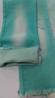 China 10.6oz Left Twill Apple Green 10x7 No elastic  Denim fabric  JSD3023FG for wholesale denim for sale