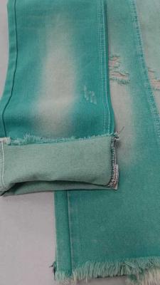 China 10.6oz Left Twill Apple Green 10x7 No elastic  Denim fabric  JSD3023FG for wholesale denim for sale