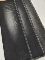 China Twill 10S 70%Cotton High Stretch Denim Fabric BLACK/BLACK 10oz 170-172cm For Jeans for sale