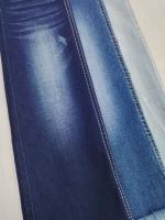 China Siro Twill Style 8.8oz High Stretch Denim Fabric Dark Indigo 70%Cotton For Lady Jeans for sale