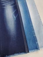 China Dark Indigo 70%Cotton Stretch Denim Fabric 10oz 170-172cm For Lady Jeans for sale